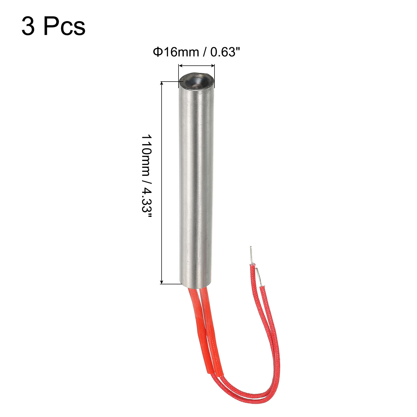 3stk 220V 250W 16x110mm Einkopf Heizelement Heizstab Heizpatrone ...
