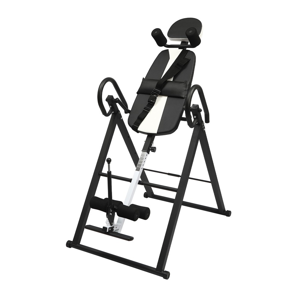 Foldable Inversion Table Teeter Advanced Back Pain Ankle Relief Gravity ...