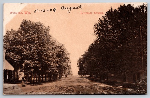 Augusta, WI Postcard - Lincoln Street, Augusta, Wisconsin | eBay