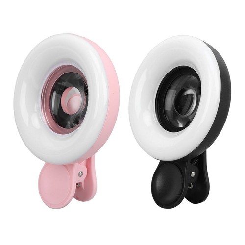 15X Macro Lens Mobile Phone 2 in 1 HD Camera Lens with LED Ring Flash ...