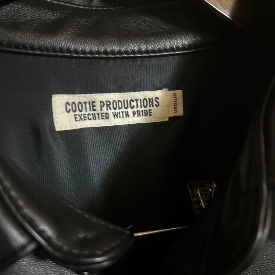 COOTIE Sheep Skin Leather Shirt Men’s Black Size M Used 23AW | eBay UK