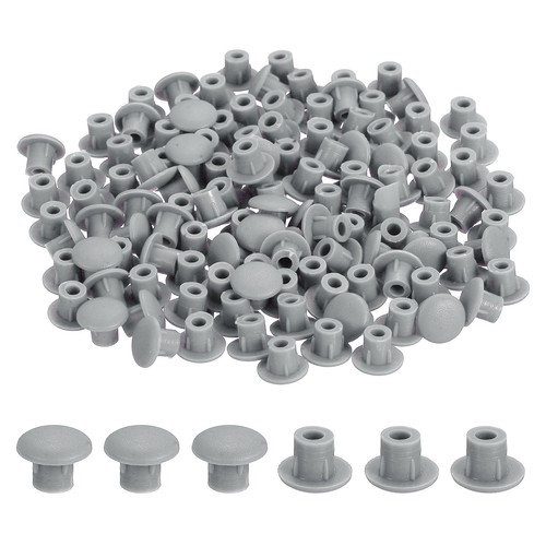 250Pcs Plastic Hole Plugs, Dark Gray 5/16"x1/4" Hole Cover for Holes ...