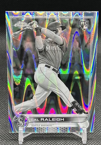 2022 Topps Chrome - CAL RALEIGH - BLACK & WHITE RAYWAVE REFRACTOR ...