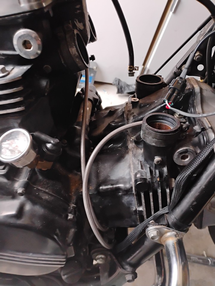 BRAIDED STAINLESS AN3 V65 V45 VF1000 Magna Sabre Interceptor Oil Mod ...