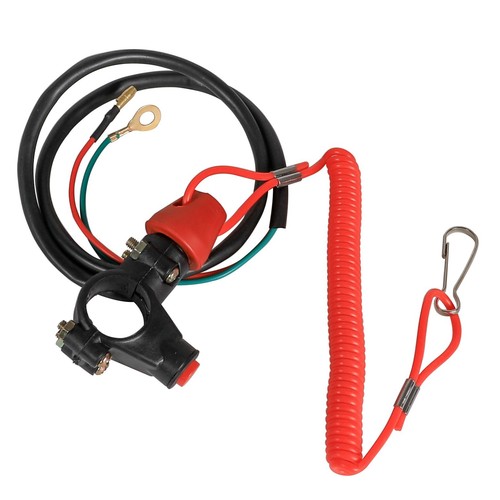 Motorcycle ATV Engine Stop Kill Switch Safety Tether Lanyard Pit Dirt ...
