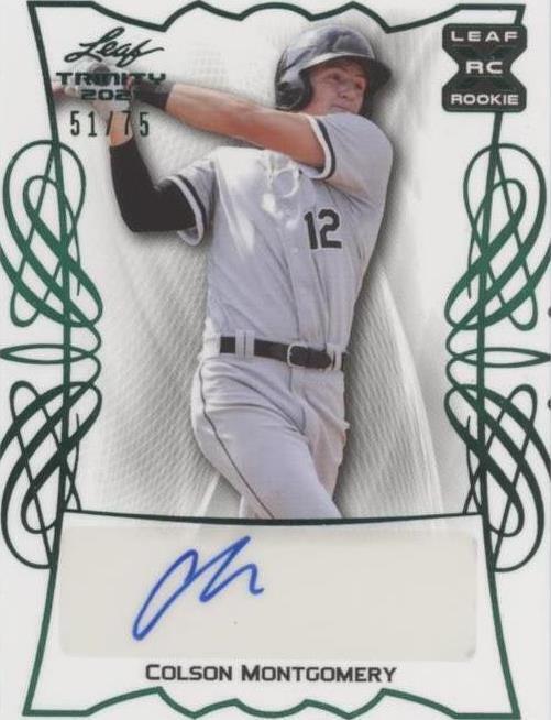 2021 Leaf Trinity - Colson Montgomery #BA-CM2 Green /75 (AU, RC) for sale online | eBay