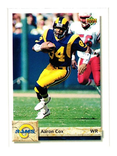 1992 Upper Deck #601 Aaron Cox Los Angeles Rams | eBay