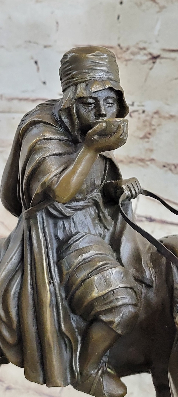 Arabian Man on Horseback Bronze Sculpture Statue Arab Horse Rider by ...