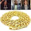 MENS 14K GOLD FINISH RAPPER,'s MIAMI CUBAN LINK CHAIN NECKLACE HIP HOP ...
