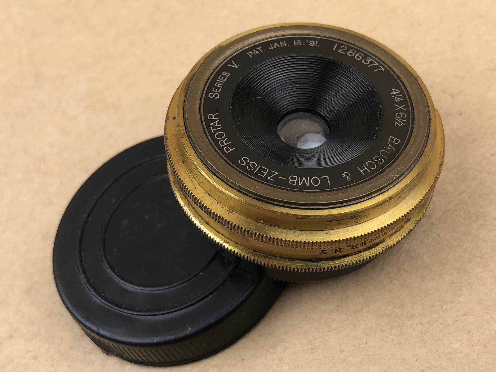 Zeiss Protar Series V 4-1/4 x 6-1/2 F/18 Bausch & Lomb Vintage Brass ...