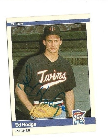 Ed Hodge 1984 Fleer Update autographed auto signed card Twins | eBay