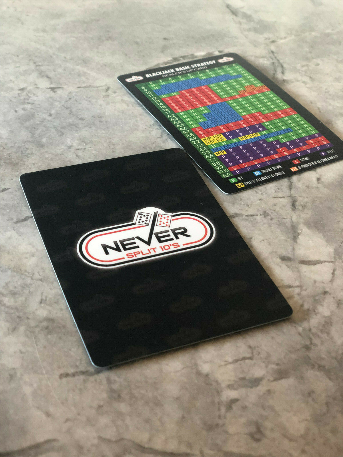 Small Never Split 10's Blackjack Strategy Plastic Card 2.5" by 3.5" | eBay