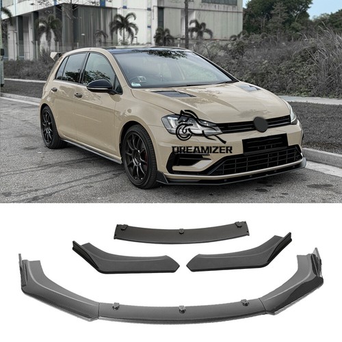 For VW Golf MK 7 MK 7.5 Carbon Fiber Front Bumper Lip Spoiler Splitter ...