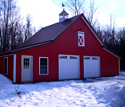 31 Car Barn Designs with Lofts- Complete Pole-Barn Construction Plans ...