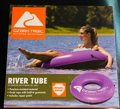 Ozark Trail Inflatable River Lake Pool, Rafting Water Inner Tube Purple ...