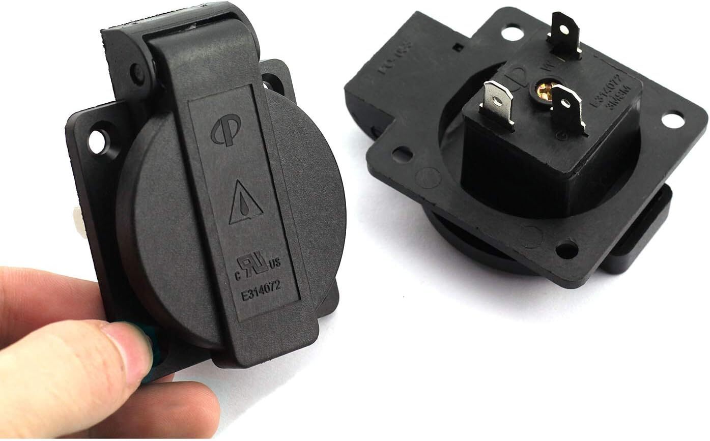2-Pack US Standard Water-Proof Power Outlet 3-Hole Socket AC 15A 125V ...