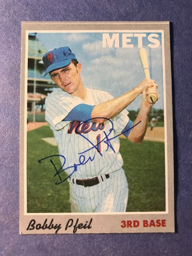 SIGNED BOBBY PFEIL AUTOGRAPHED BASEBALL CARD - METS | eBay