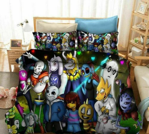 Undertale Sans Dragon Quilt Duvet Cover Set Full Children Soft King ...