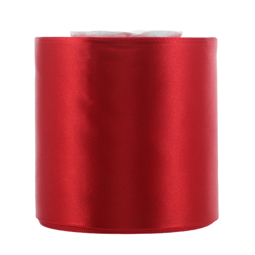 1 Roll Red Satin Ribbons: Polyester Red Wrapping Ribbon for DIY Crafts ...