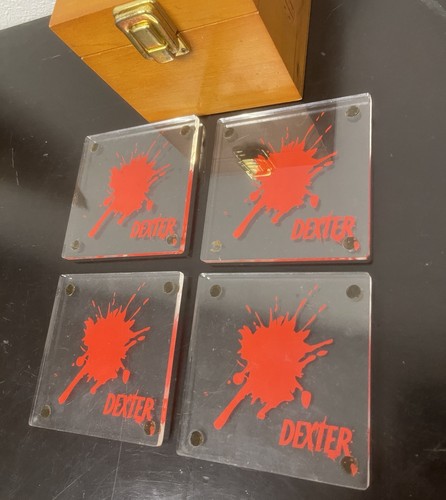 Showtime Dexter Blood Splatter Slides Plastic Coaster Set of 4 in ...