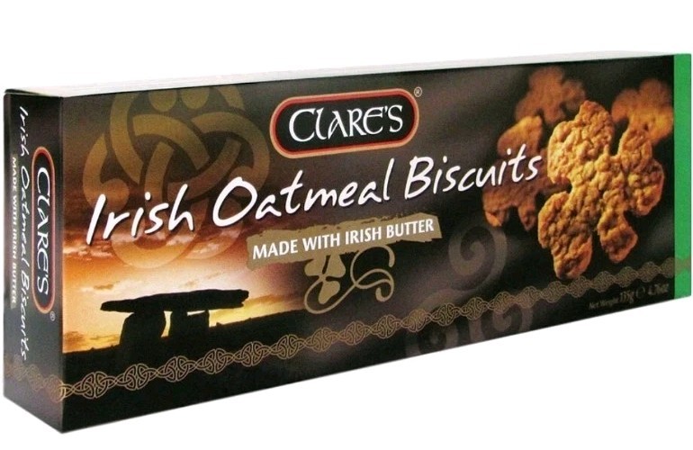 CLARE'S Irish Oatmeal Biscuits Shamrock ☘ 135g NEW FREE DELIVERY Long ...