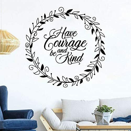 Be Kind Positive Life Quote Wreath Vinyl Wall Art Sticker for Home Room ...