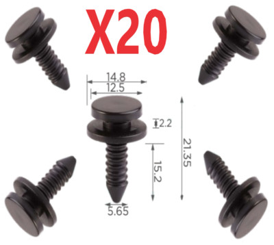 20x VW Volkswagen Interior Trim Panel Clips- Interior Pillar Trim ...