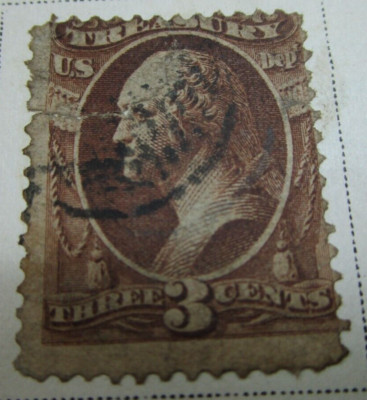United States Stamp #074 Treasury Department 3 Cent 1873 StampBook3-39 ...