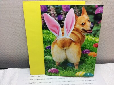 EASTER AVANTI GREETING CARD New w/Envelope "Hippity hoppity happity ...