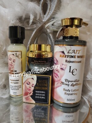 3pcs Set: RAFFINE WHITE Body Lotion, Serum + Face Cream Set. | eBay