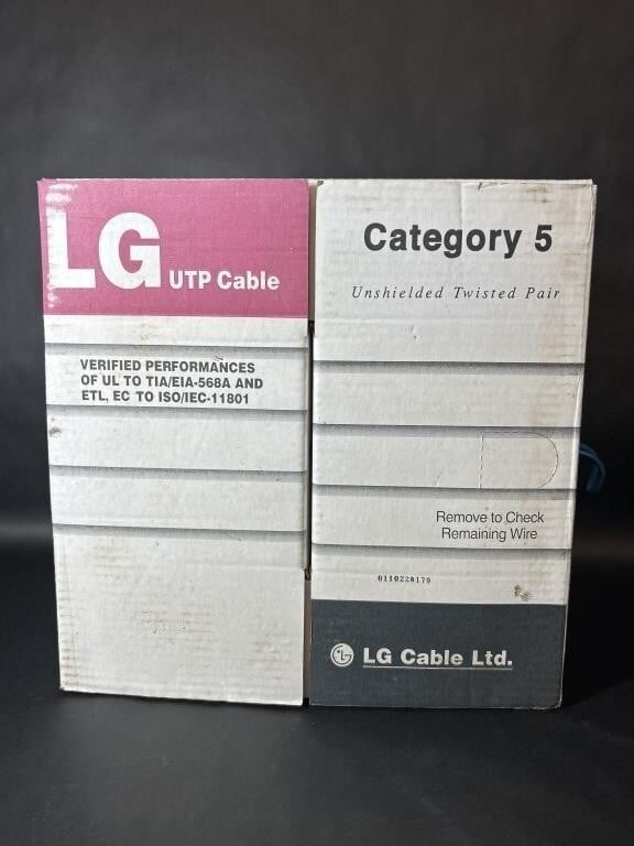 LG UTP Category 5 Cable 1,000 Feet 24 AWG Unshielded Twisted Pair | eBay
