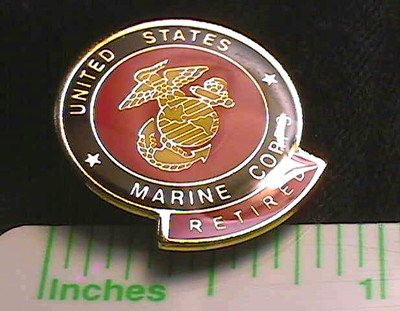 USMC PIN RETIRED MARINE CORPS RETIRED USMC LAPEL butterfly 1" PIN (Gift ...