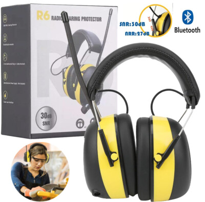 30dB Digital FM Radio Headphones Ear Protection Safety Ear Muffs ...