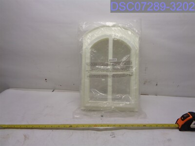 Set of 4: White Plastic Tall Arched Window 4 Pane 16" x 11" x 1 ...