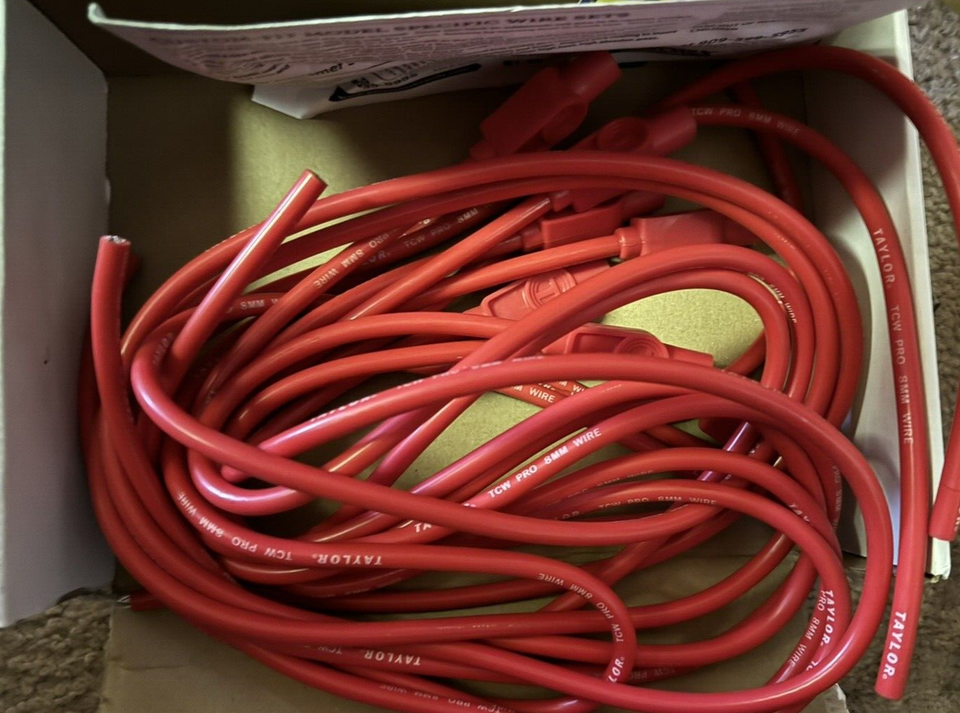 Taylor Cable 70254 Red Universal Fit 8mm TCW Pro-Wire Ignition Wire Set ...