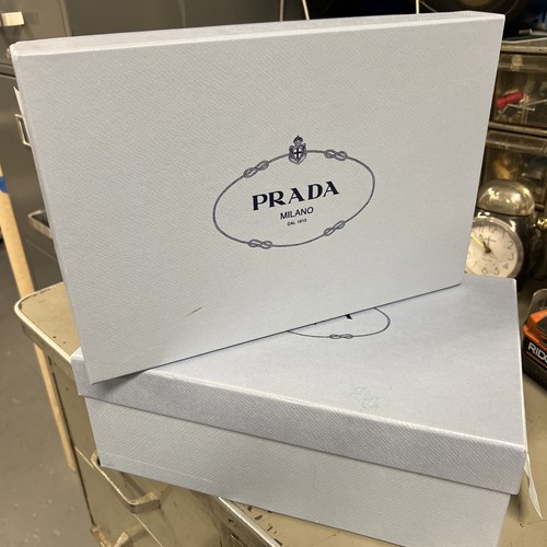 Prada Milano AUTHENTIC Light Blue Empty Gift Storage Shoe Box 12"x 8.25 ...