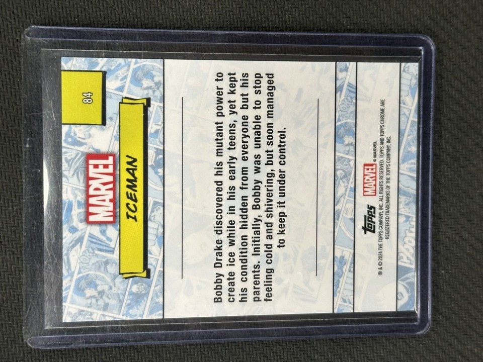 Iceman 2024 Topps Chrome Marvel Gold Sapphire #84 14/50 | eBay