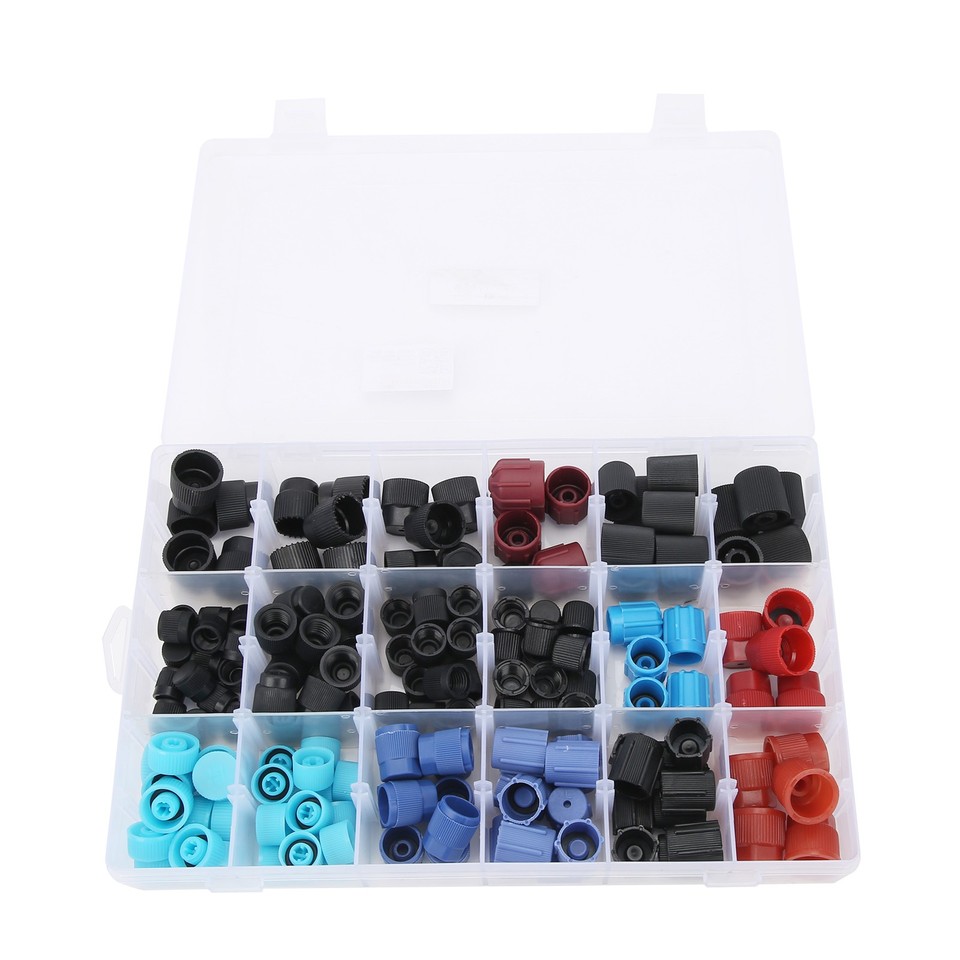 170pcs AC Valve Core Cap Kit Auto Air Conditioning Fits For | eBay UK