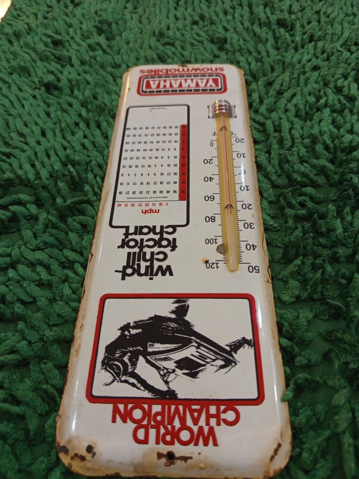 YAMAHA SNOWMOBILES Vintage type Thermometer Plate merchandise NO ...
