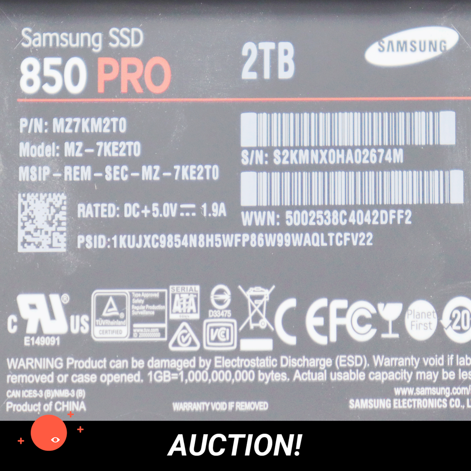 (10TB)5x Samsung 850 PRO 2TB SATA 6GB/s + Caddy MZ7KM2T0 MZ-7KE2T0 ...