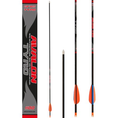 Avalon Archery Tyro Full All Carbon Light Weight Arrow Points Vanes ...