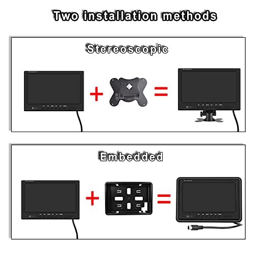 9 Inch Backup Camera Monitor Only, Quad Split Screen, 4 9 Inch+Control ...