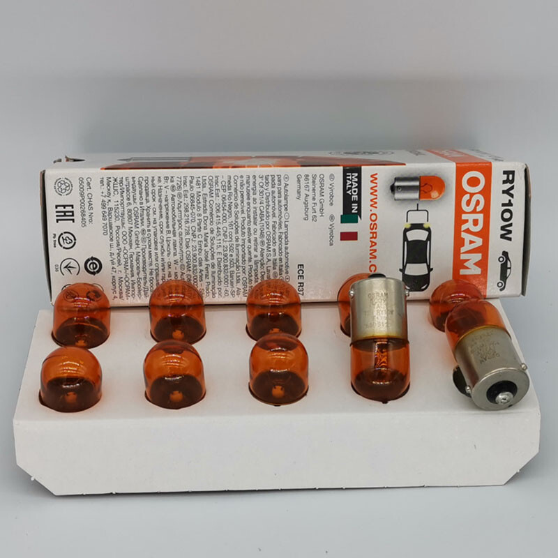 10PCS OSRAM 5009 12V10W RY10W BAU15s Bulb Amber Turn Signal Lamp Light ...