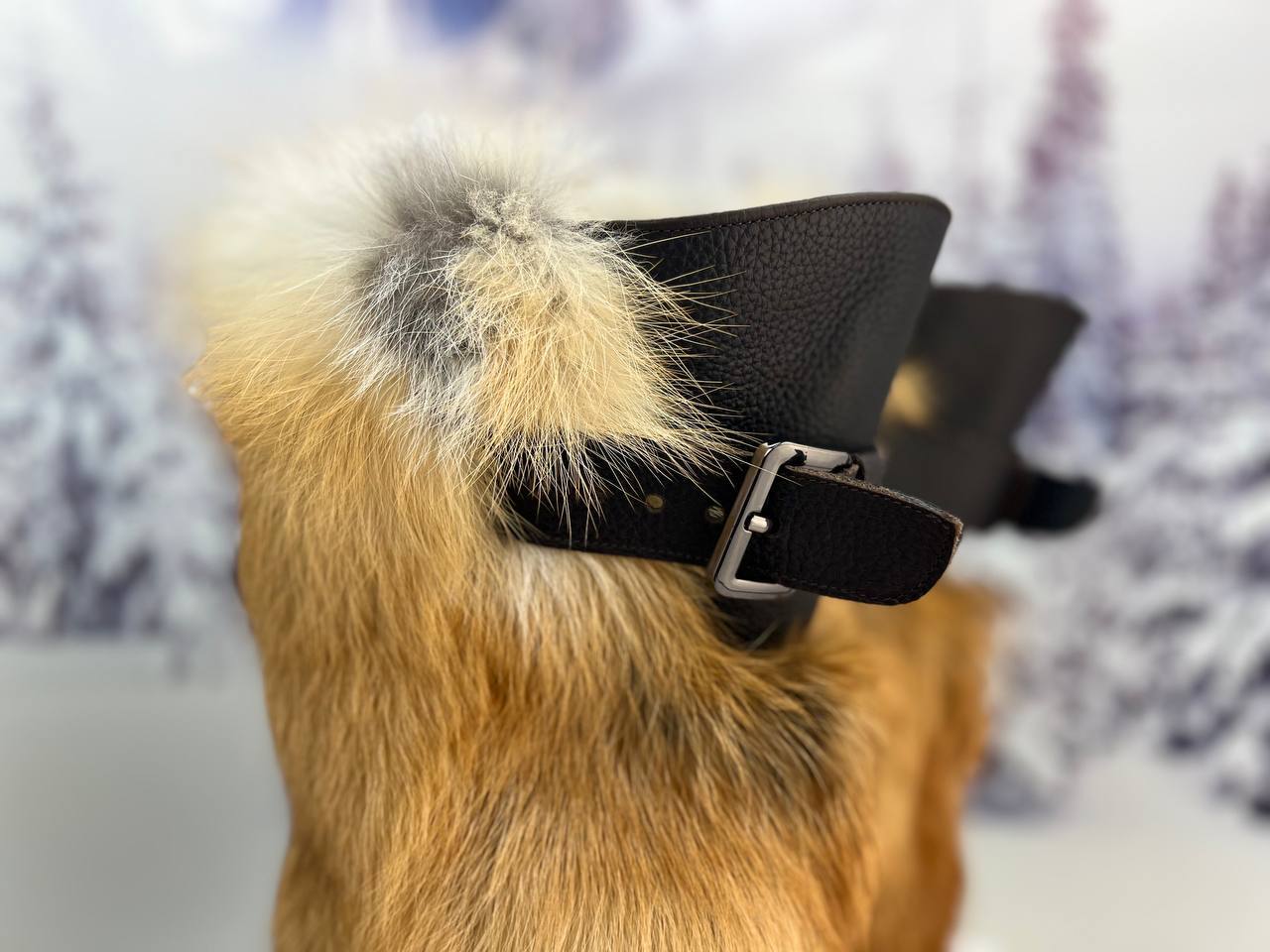 Red High Fox Fur Boots for Women Moutons Mukluk Winter Snow Boots ...