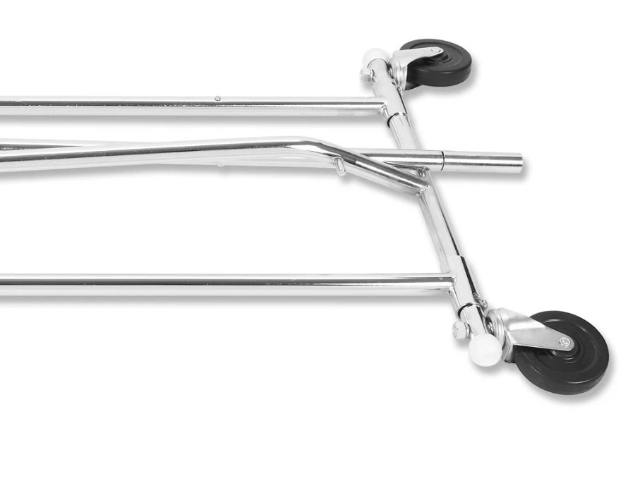 ULINE H-1546 Heavy Duty Chrm Commercial Garment Clothes Rack Rolling ...