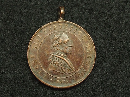 MEDAILLE RELIGIEUSE ROMA LEONE XIII PONTEFICE MASSIMO B.V. MARIA ...