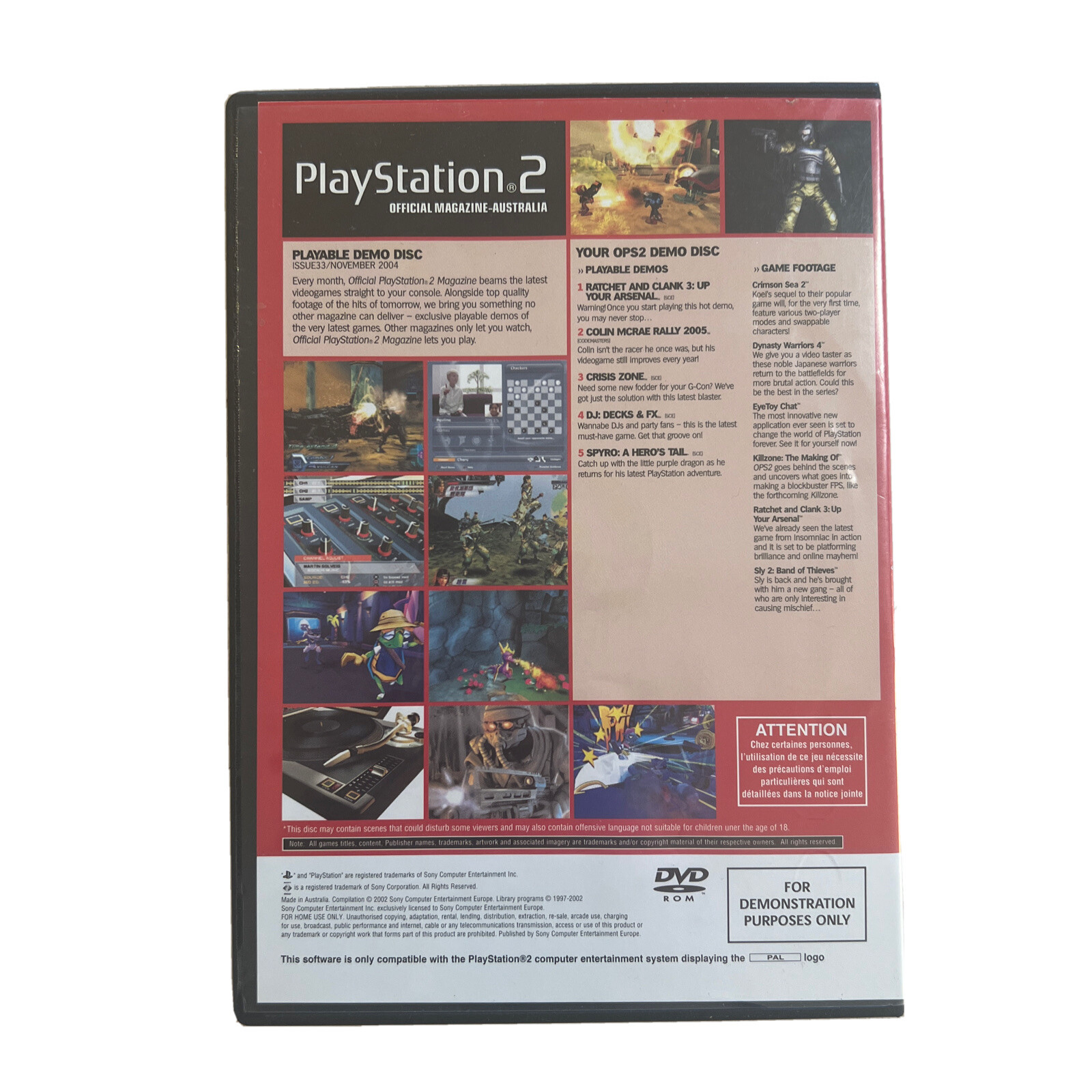ops2m Demo Disc 51 - PlayStation 2 Magazine Australia NOV 2004 - PAL ...