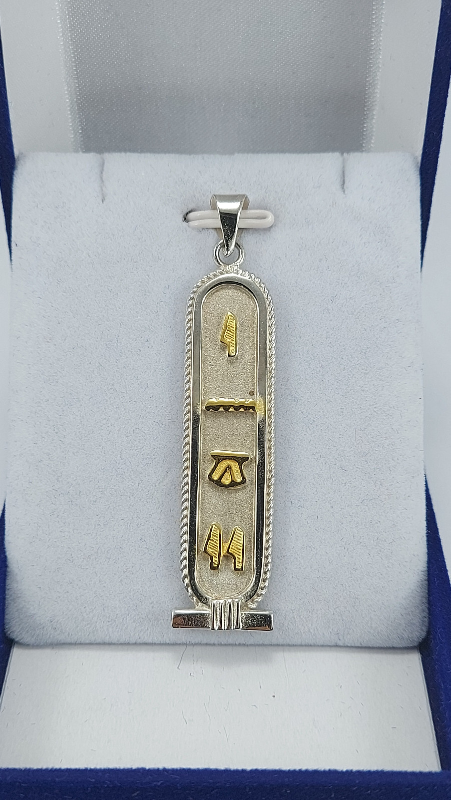 Egyptian Cartouche Personalized Necklace, 2 names in hieroglyphic, EN ...