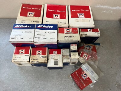 17 PC - AC Delco parts lot Distributor Caps Rotor Sensor Pull offs ...