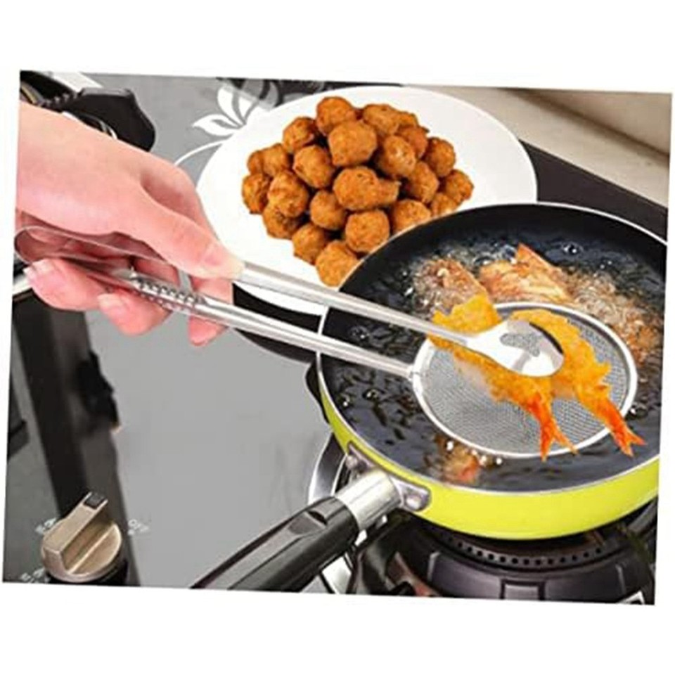 High Temperature Stainless Steel Frying Tongs, Food Fishing Spoon3079 ...